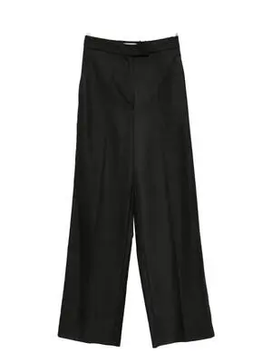 VELA SHOP Pressed-crease Wide-leg Trousers - Black