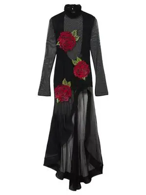 Blumarine Sequin-embroidered Maxi Dress - Black