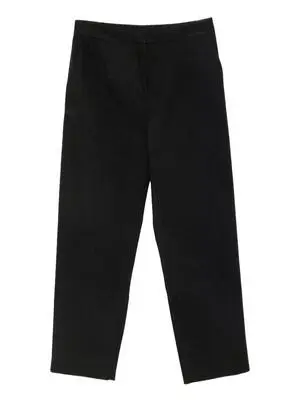 THE FRANKIE SHOP Pinstripe-pattern Cropped Trousers - Black