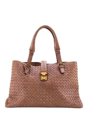 Bottega Veneta Roma Bag Intrecciato Nappa Medium Tote Bag - Brown
