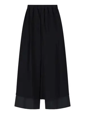Comme Des Garçons Layered Wool Skirt - Black