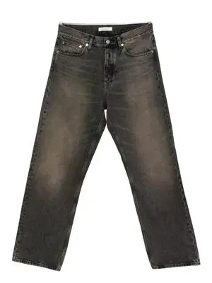 SUNFLOWER Faded-effect Loose-leg Jeans - Grey