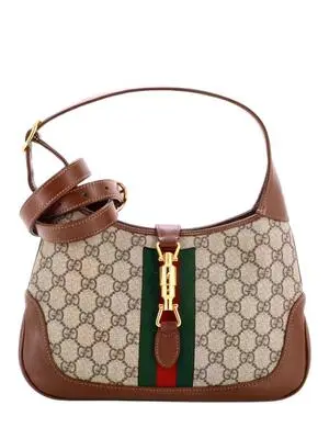 Gucci Jackie 1961 Gg Coated Canvas Small Hobo Bag - Brown