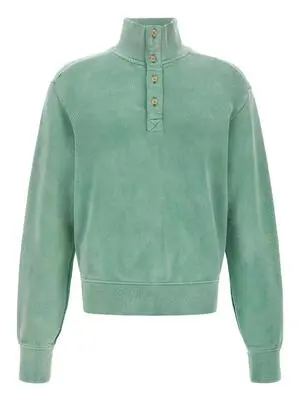 ENTIRE STUDIOS Buttoned High-neck Sweater Green