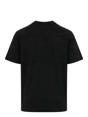 EA7 Logo-embroidered T-shirt - Black