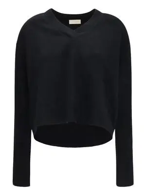 VERYBUSY V-neck Split-cuff Sweater - Black