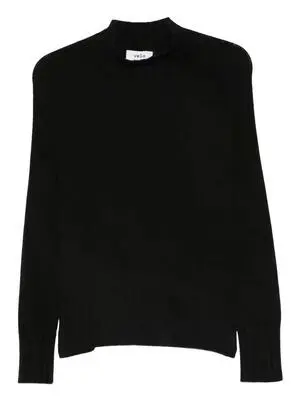 VELA SHOP High-neck Ribbed-trim Sweater - Black