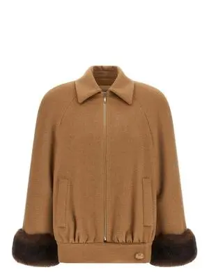 VALENTINO Fur Insert Caban