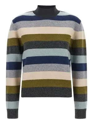 TORY BURCH Striped Wool Sweater