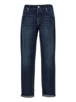 BRUNELLO CUCINELLI Logo Embroidery Jeans