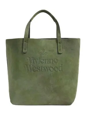 VIVIENNE WESTWOOD Small Logo-embossed Tote Bag - Green