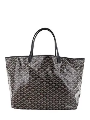 Goyard Gm Saint Louis Tote Coated Canvas - Black