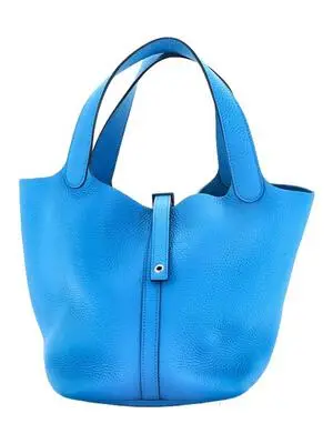 Hermès Mm Picotin Lock Bag Clemence - Blue