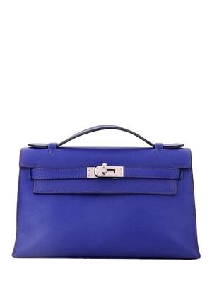 Hermès Kelly Pochette Swift - Blue