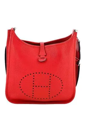 Hermès Pm Evelyne Bag Gen Iii Clemence - Red