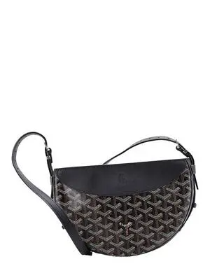 Goyard Hirondelle Shoulder Bag Coated Canvas And Leather - Black