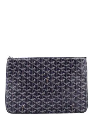 Goyard Mm Senat Zip Pouch Coated Canvas - Blue