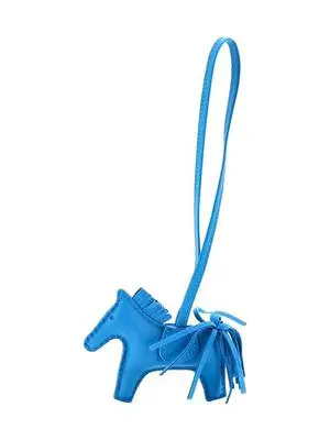 Hermès Pm Mono-tone Grigri Rodeo Bag Charm Leather - Blue