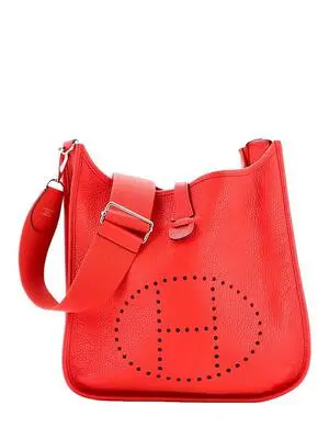 Hermès Pm Evelyne Bag Gen Iii Clemence - Red