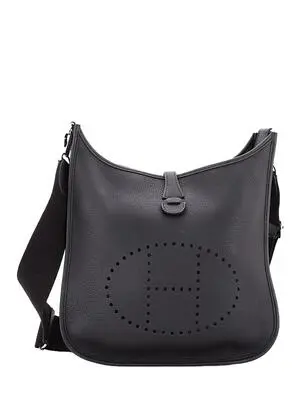 Hermès Pm Evelyne Bag Gen Iii Clemence - Black