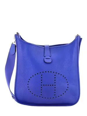 Hermès Gm Evelyne Bag Gen Iii Clemence Blue