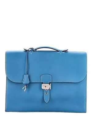 Hermès 38 Sac A Depeches Bag Togo - Blue