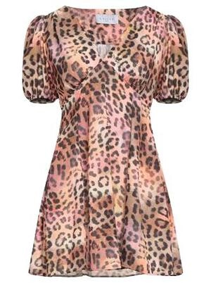 GAELLE PARIS Mini Dress Camel Size Polyester - Beige