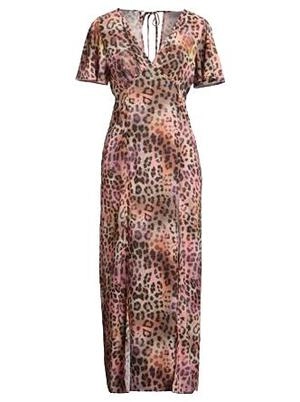 GAELLE PARIS Maxi Dress Camel Size Polyester - Beige