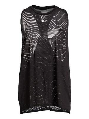 REEBOK Tank Top Size Recycled Polyester, Viscose, Cotton - Black