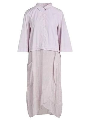 European Culture Midi Dress Size Cotton, Linen, Lycra - Grey