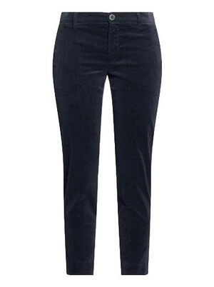 120% Lino Pants Size Cotton, Elastane - Navy