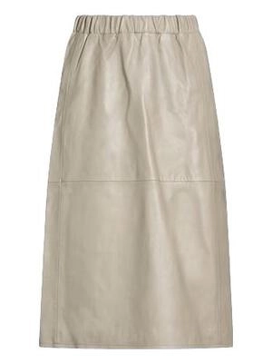 Bolongaro Trevor Midi Skirt Size Sheepskin - Grey