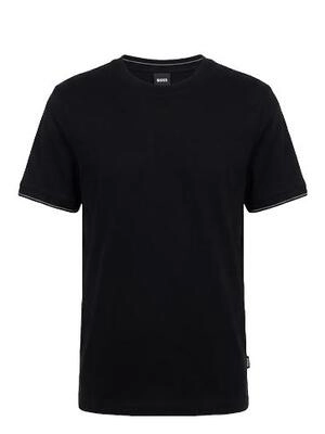 BOSS Man T-shirt Off White Size S Cotton Black