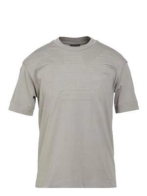 Emporio Armani Man T-shirt Grey Size Xxl Cotton Grey