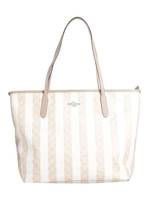 COACH Shoulder Bag Textile Fibers - Beige