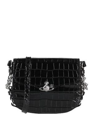 VIVIENNE WESTWOOD Hunter Flap Crossbody Cross-body Bag Cow Leather - Black
