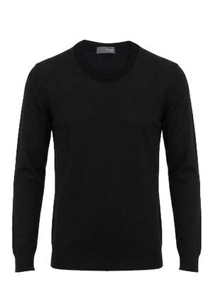 DRUMOHR Man Sweater Pink Size 40 Super 140s Wool Black