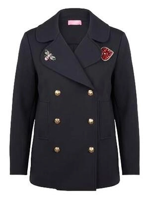 LA FILLE DES FLEURS Overcoat & Trench Coat Size Polyamide, Elastane - Black