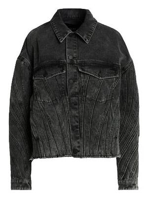 MUGLER Denim Outerwear Size Cotton - Black