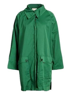 SEMICOUTURE Overcoat & Trench Coat Size Cotton, Elastane - Green