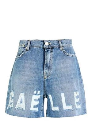 GAELLE PARIS Denim Shorts Size Cotton - Blue