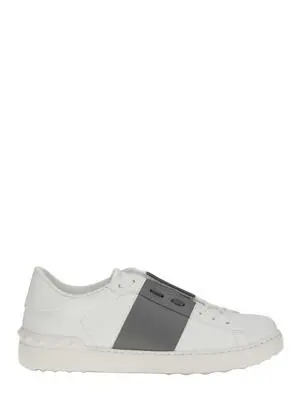 Valentino Garavani Valentino Garavani Open Leather Sneakers Grey