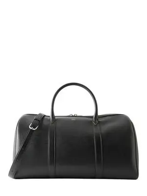 TOTEME Palmellato Large Textured-leather Weekend Bag - Black