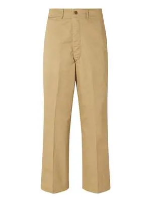 ORSLOW Straight-leg Cotton-twill Trousers - Neutrals