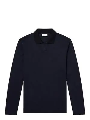 Nn07 Paul 3525 Organic Cotton-jersey Polo Shirt - Blue