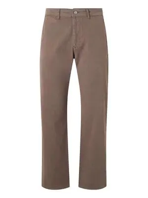 Nn07 Aden 1923 Straight-leg Organic Cotton-blend Twill Trousers - Brown