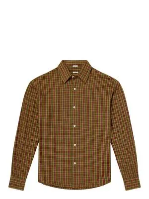 Massimo Alba Boxy Checked Cotton Shirt - Brown