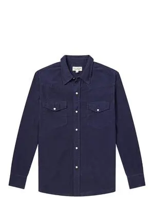 NILI LOTAN Travis Cotton-corduroy Shirt - Blue
