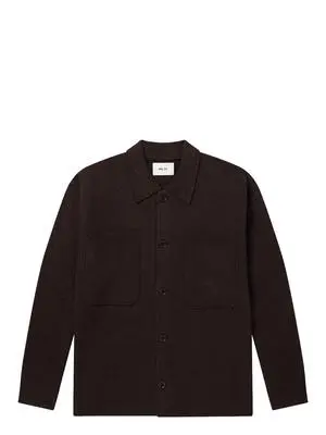 Nn07 Jonas 6398 Merino Wool Overshirt - Brown
