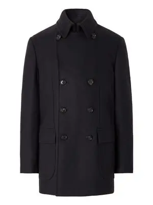 DE PETRILLO De Petrillo - Double-Breasted Virgin Wool Coat - Men - Black 